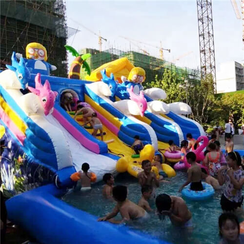 inflatable water slide with free blower for sale - Dudu