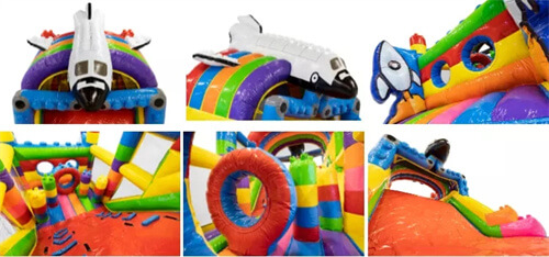 blow up obstacle course with CE blower for sale - Dudu