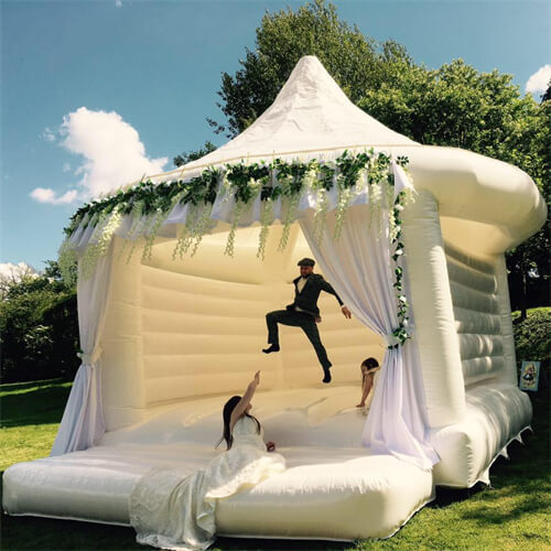 Hot sale material wedding moon bounce white color - Dudu